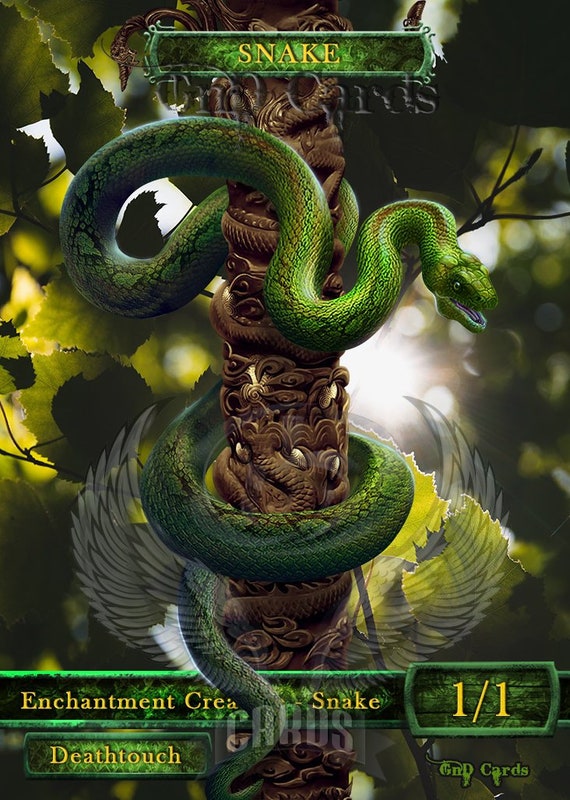 3x Snake 5 Custom Altered Tokens | Etsy