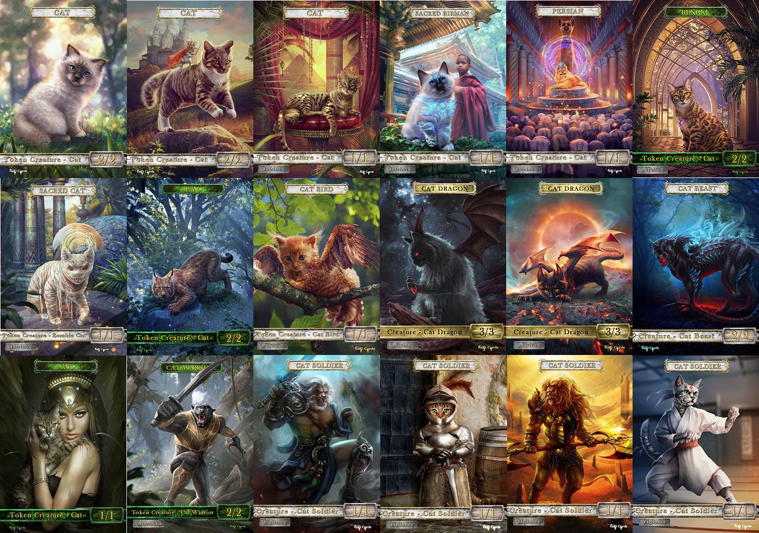 Full Set of Cat Tokens - Etsy