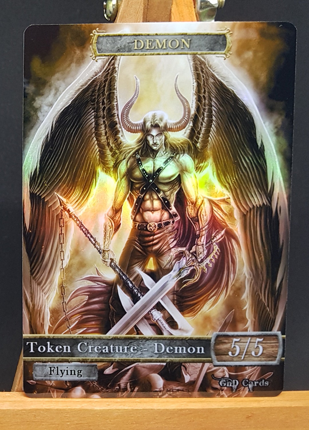 1x Demon #1 *FOIL LAMINATED* Custom Altered Token - Etsy