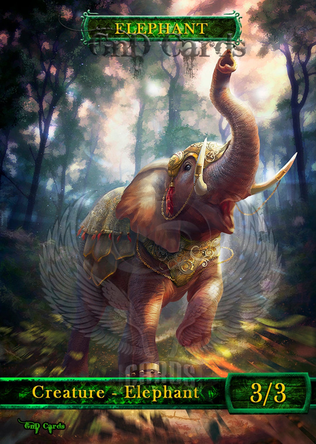 Elephant #1 TCG Token Custom Altered - Etsy