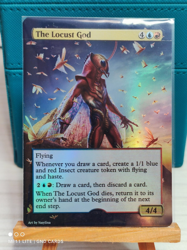 1x Foil Altered Art the Locust God non-foil Into Foil MTG | Etsy