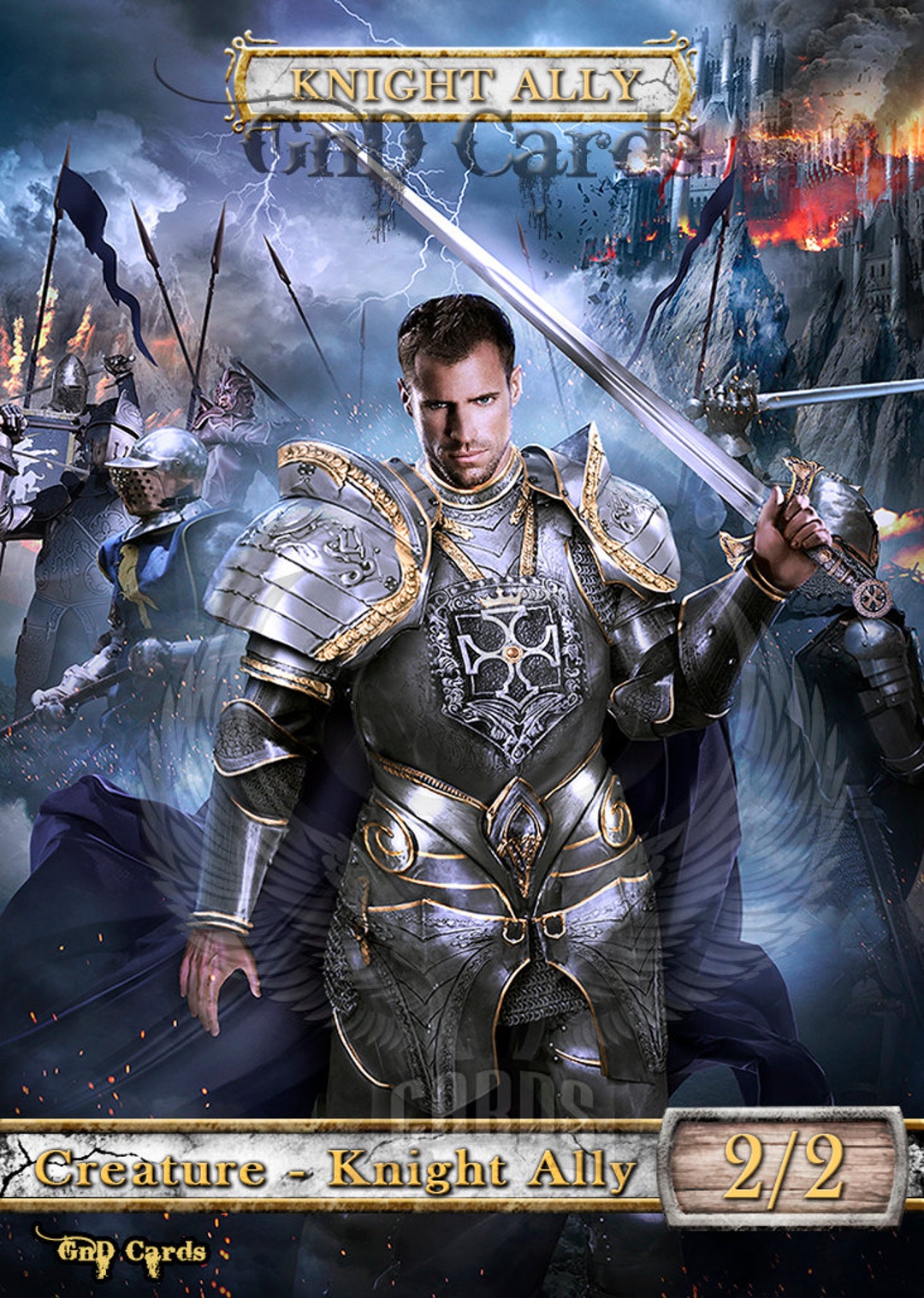 Knight Ally 2 TCG Token personalizado alterado - Etsy España