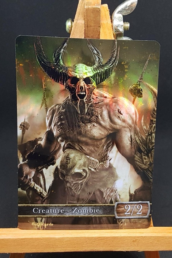 1x Zombie 3 FOIL LAMINATED Custom Altered Token | Etsy