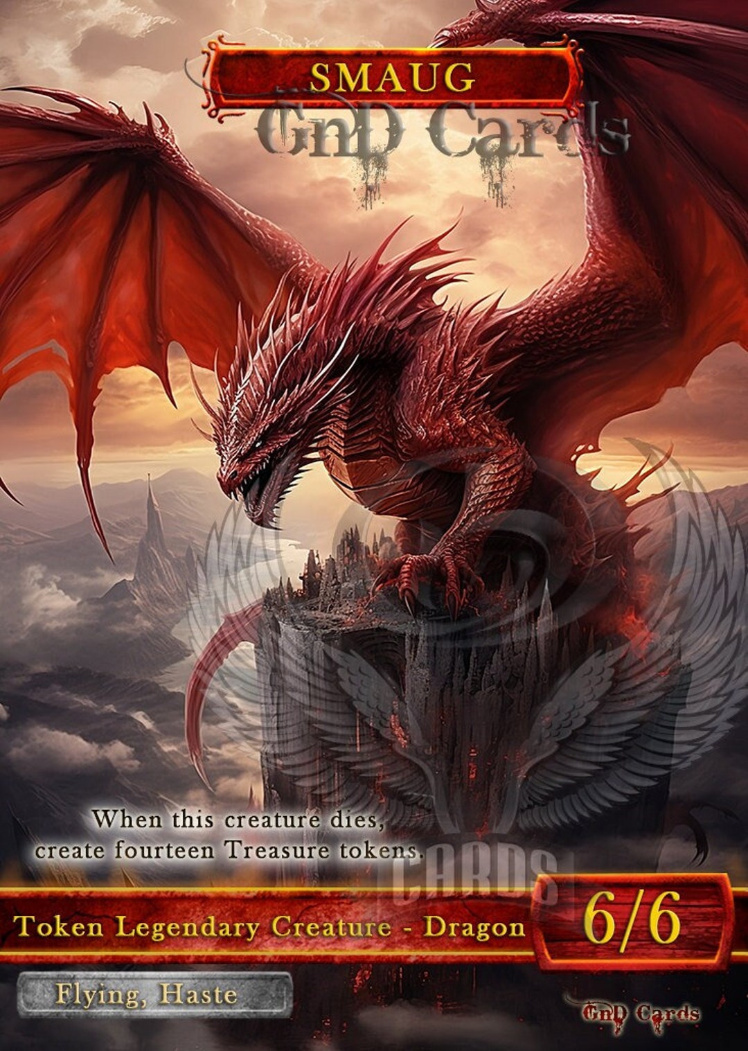 Smaug TCG Token Custom Altered - Etsy