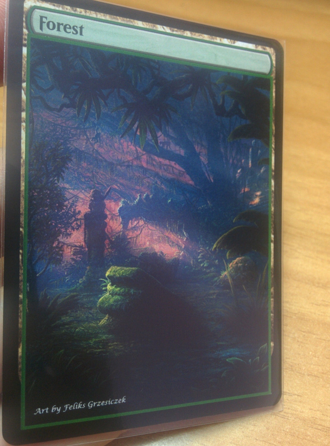 Card Games 1x Forest #3.1 Extended Textless Full Art Custom Altered ...