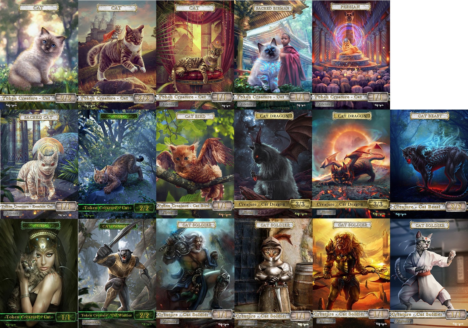 Full Set of Cat Tokens - Etsy