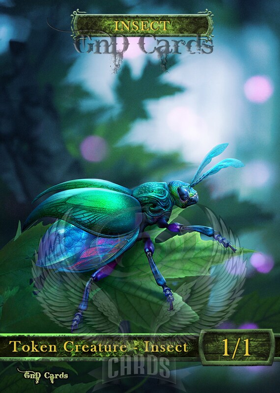 3x Insect 8 Custom Altered Tokens Gnd Cards | Etsy