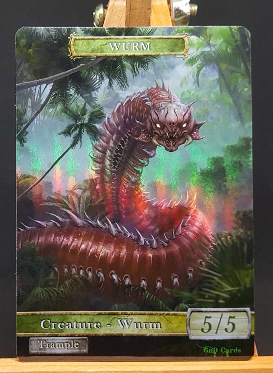 1x Wurm #4 *FOIL LAMINATED* Custom Altered Token - Etsy