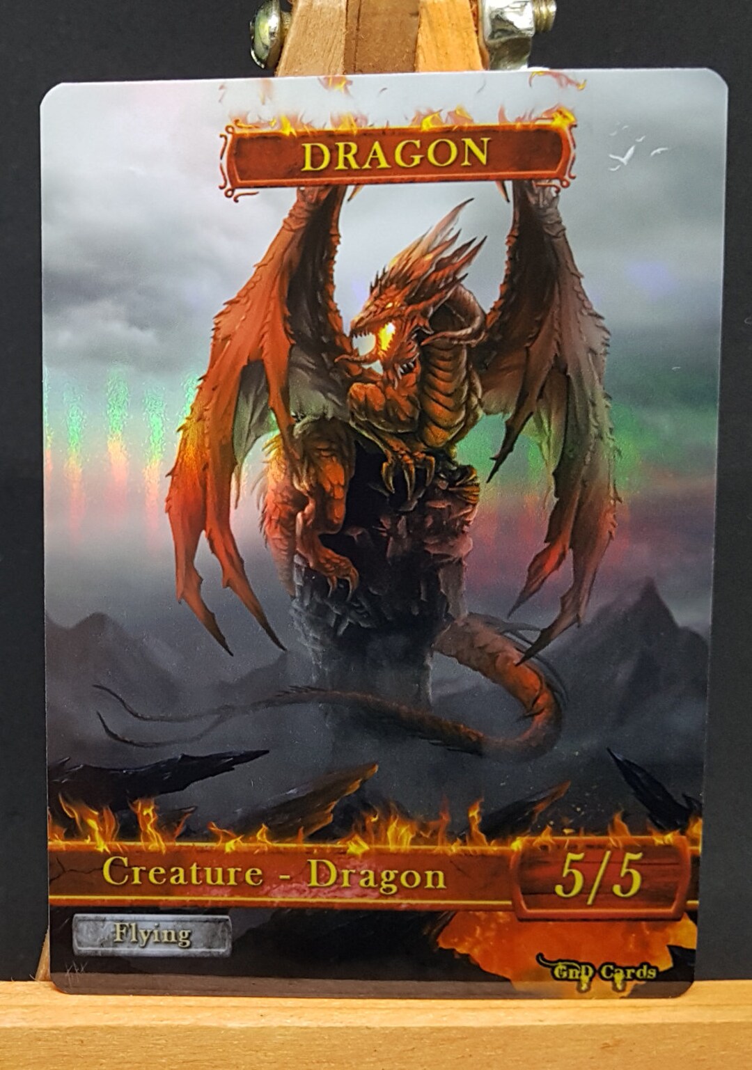 1x Dragon #1 *FOIL LAMINATED* Custom Altered Token - Etsy