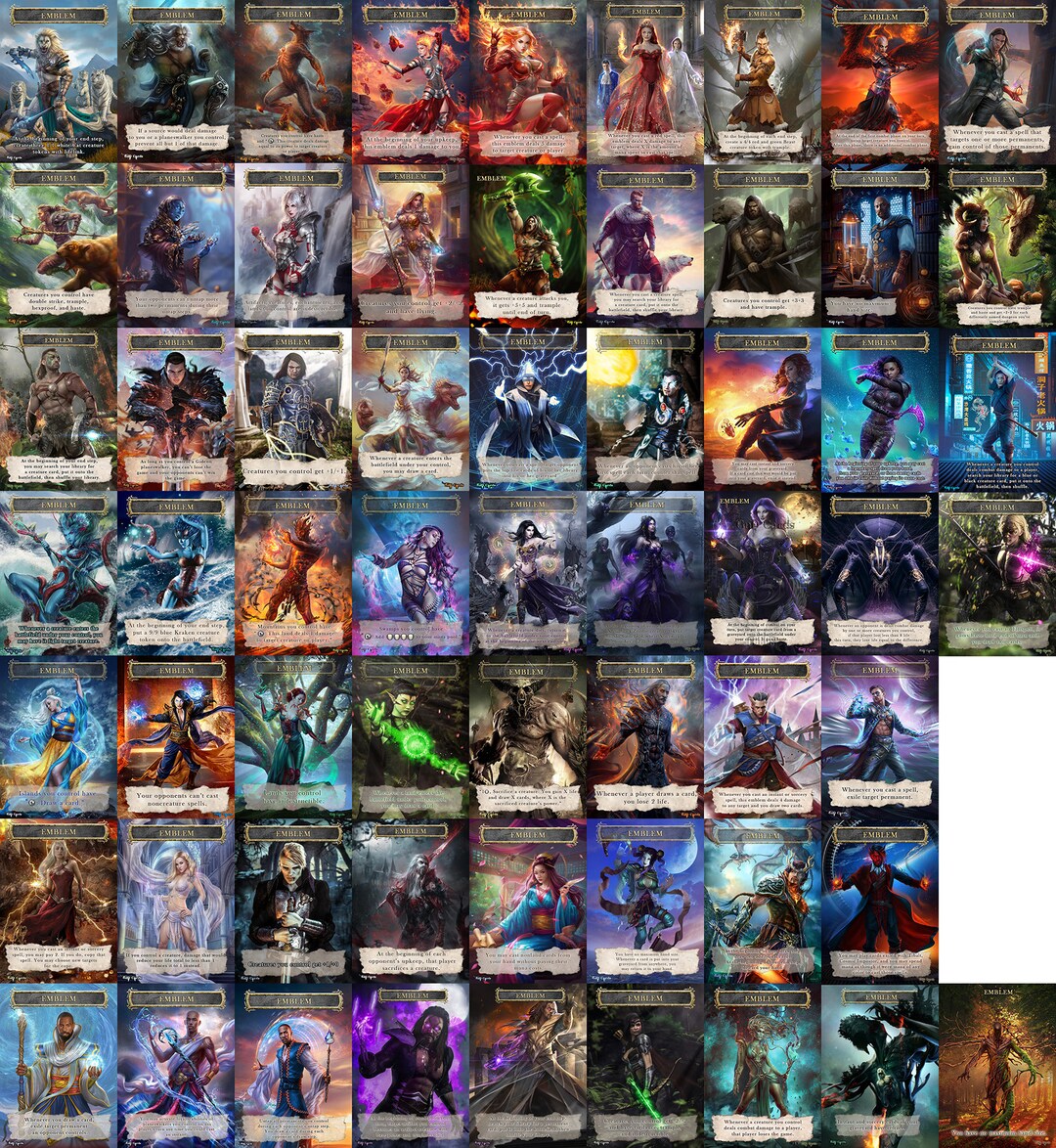 Full Set of Custom Emblems MTG DISCOUNTED - Etsy