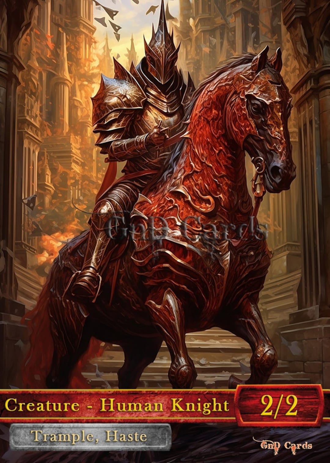 Red Human Knight #4 TCG Token Custom Altered - Etsy