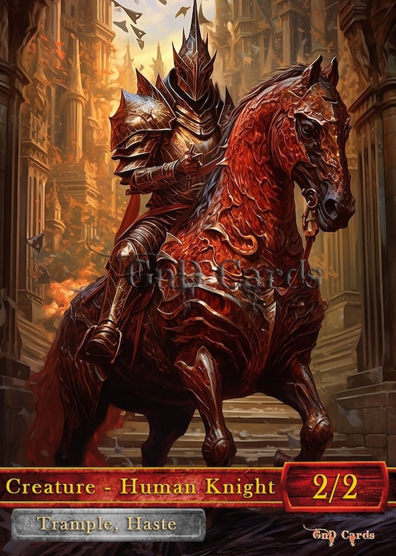 Custom Mtg Knight Token