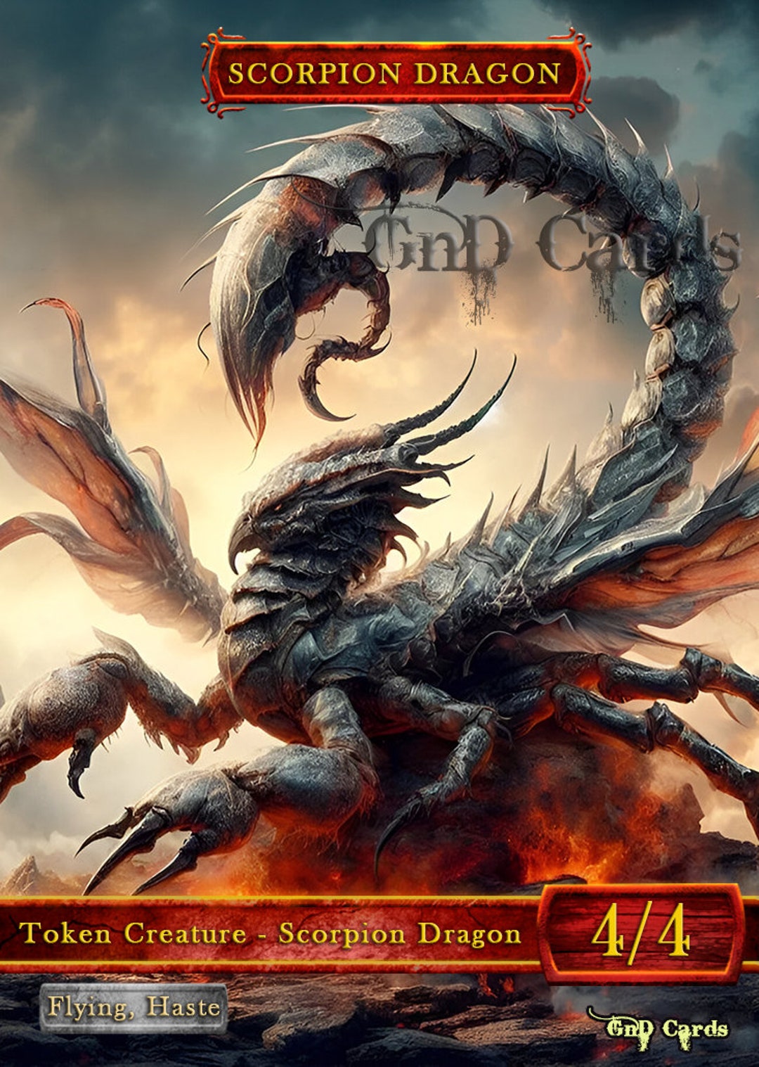 3x Scorpion Dragon 2 Tokens Custom Altered Gnd Cards - Etsy