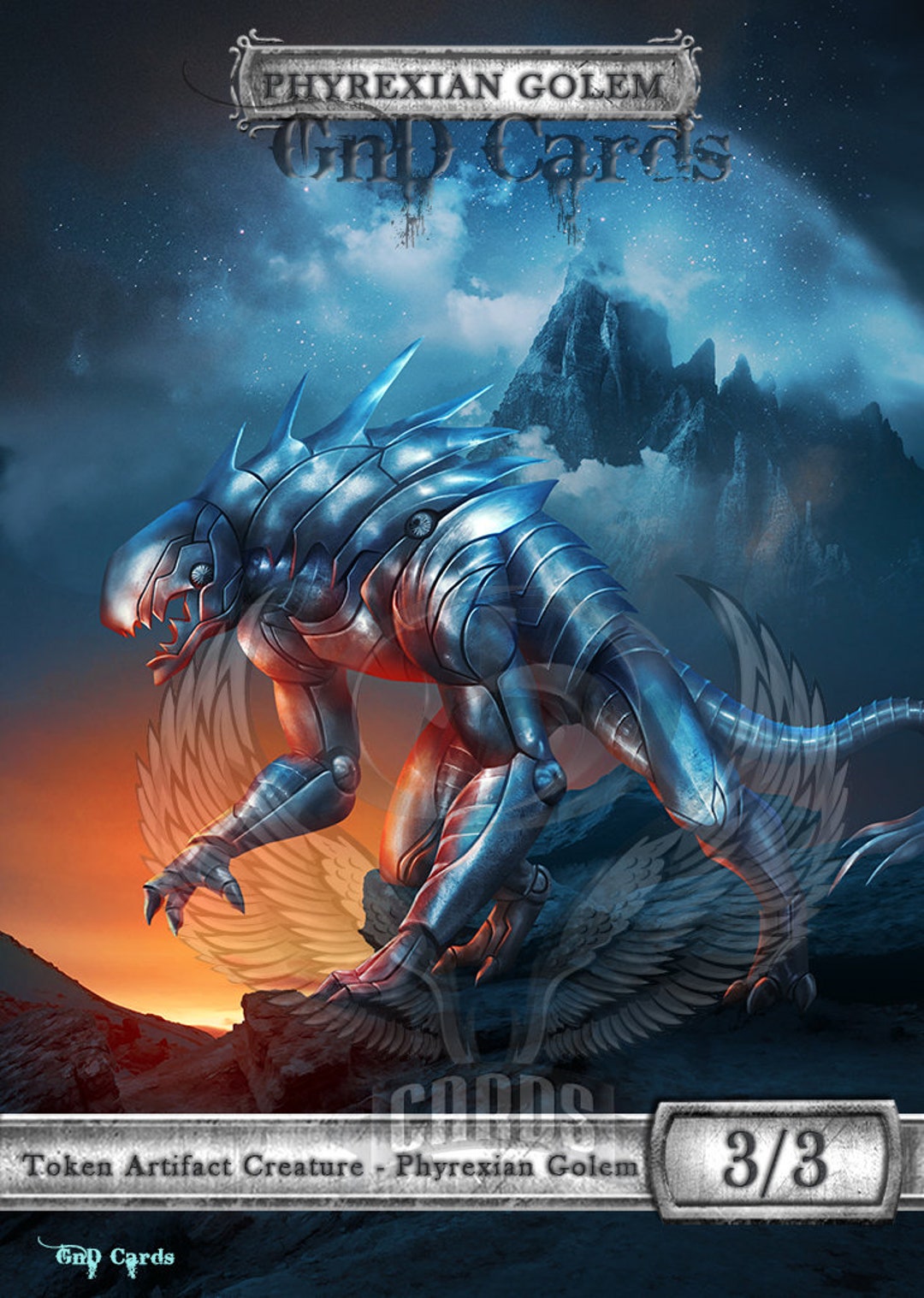 Phyrexian Golem TCG Token Custom Altered - Etsy