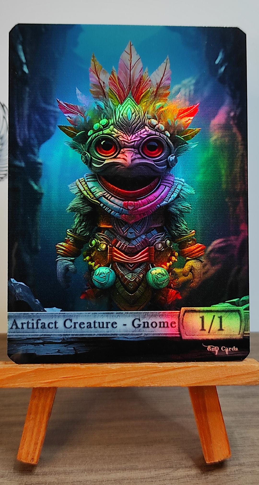 1x Gnome #2 *FOIL LAMINATED* Custom Altered Token - Etsy