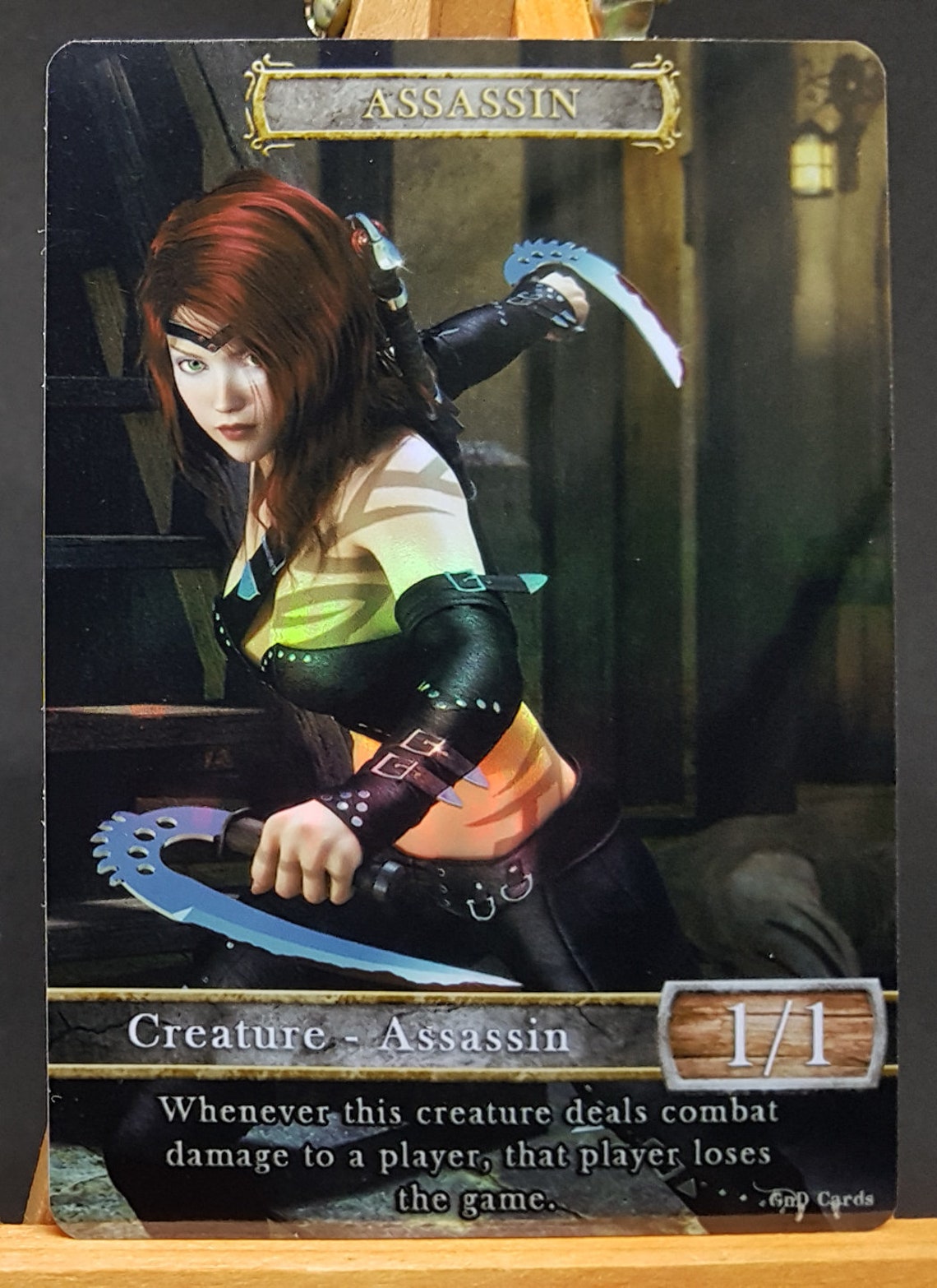 1x Assassin 1 FOIL LAMINATED Custom Altered Token Gnd Cards - Etsy
