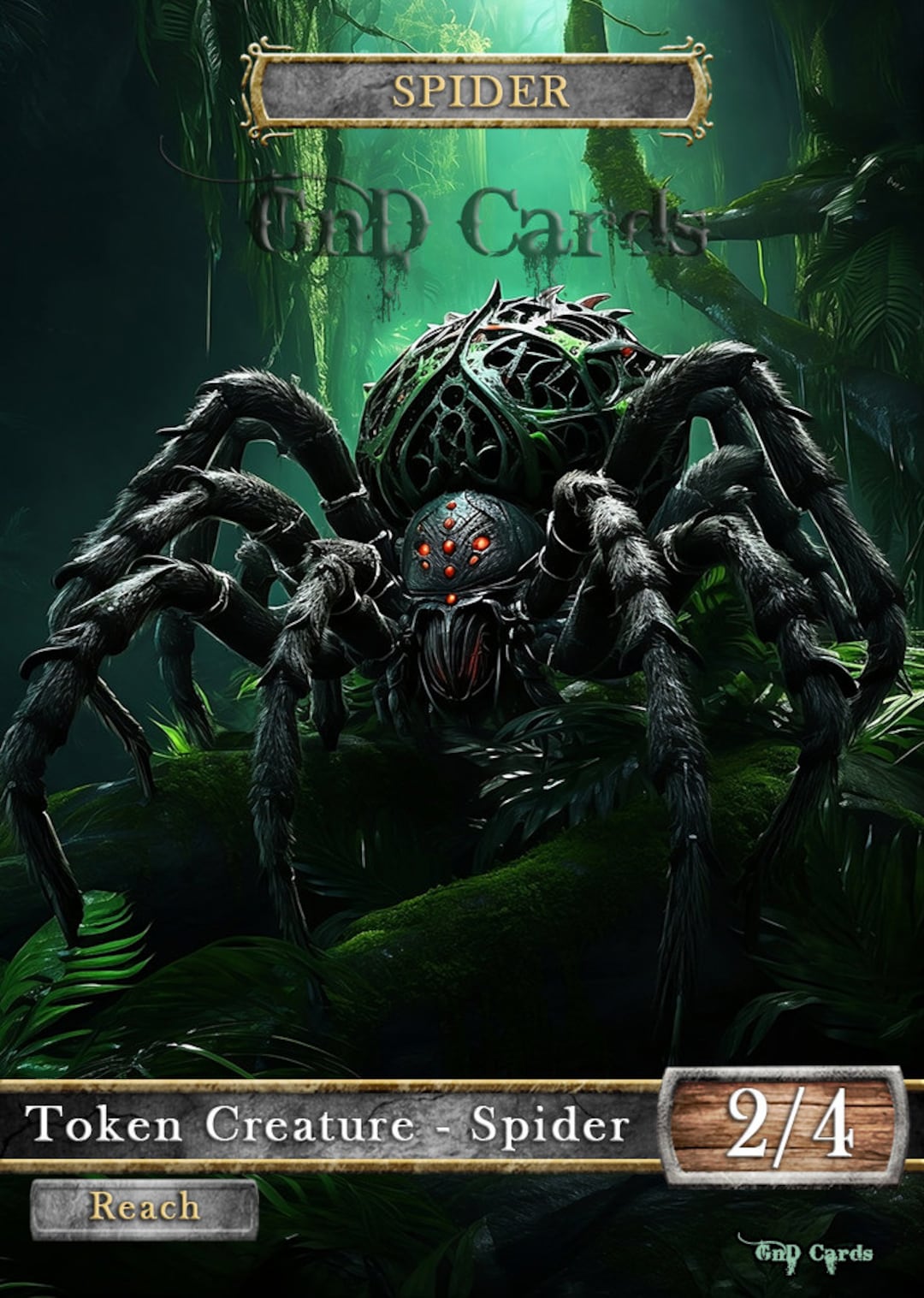3x Spider 9 Tokens AI Art Custom Altered Gnd Cards - Etsy