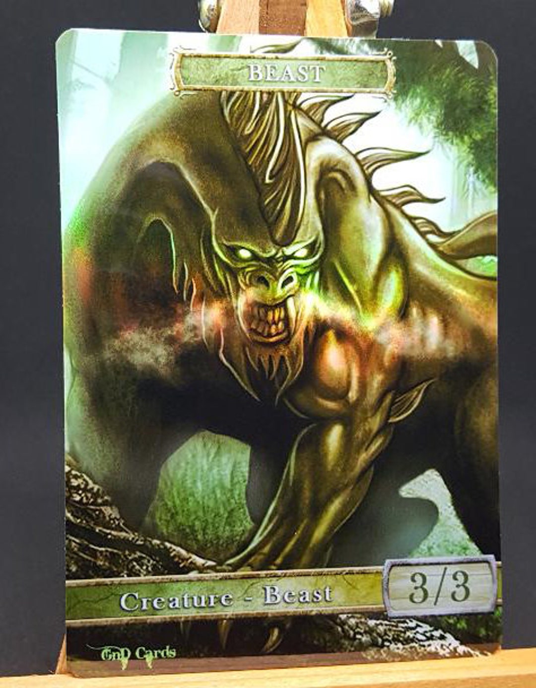 1x Beast #1 *FOIL LAMINATED* Custom Altered Token - Etsy