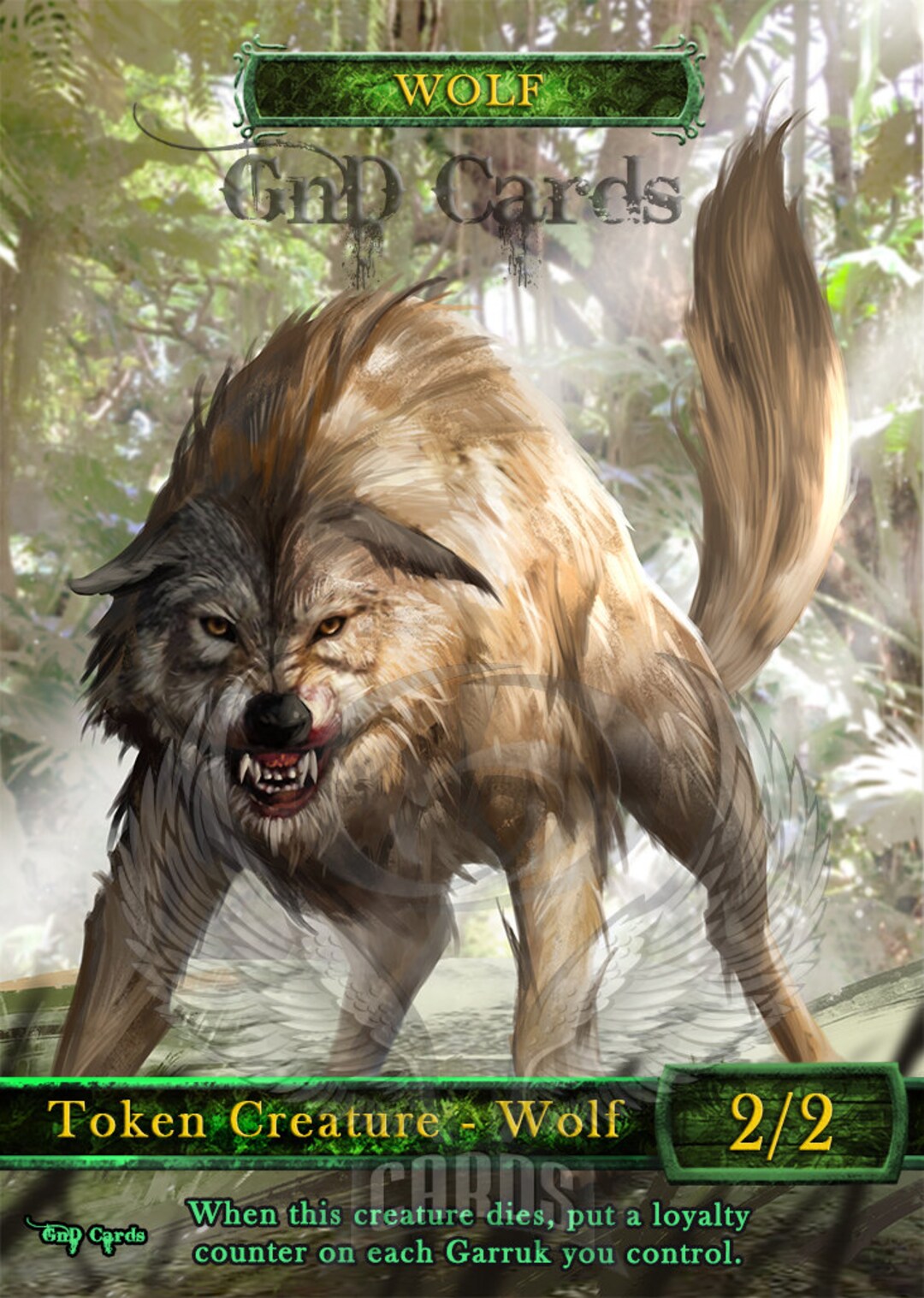 Wolf #7 TCG Token Custom Altered - Etsy