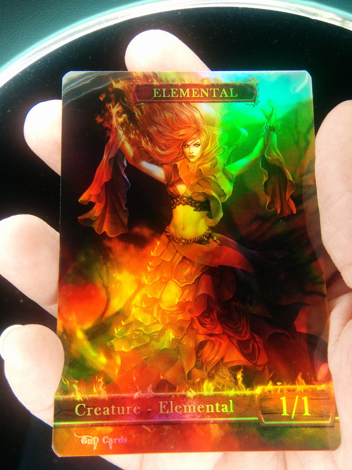 1x Red Elemental 6 FOIL LAMINATED Custom Altered Token MTG | Etsy