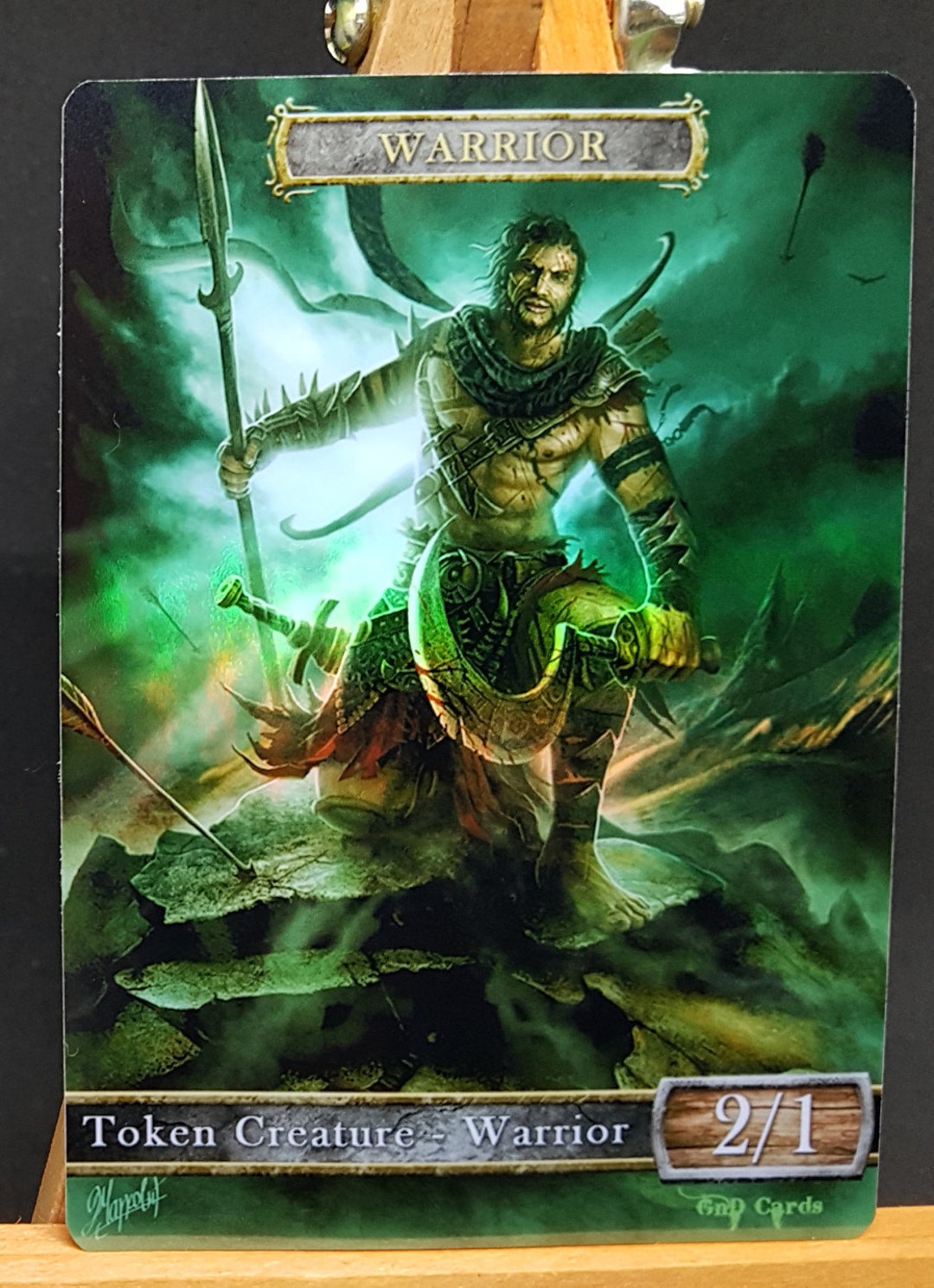 1x Warrior 5 FOIL LAMINATED Custom Altered Token - Etsy