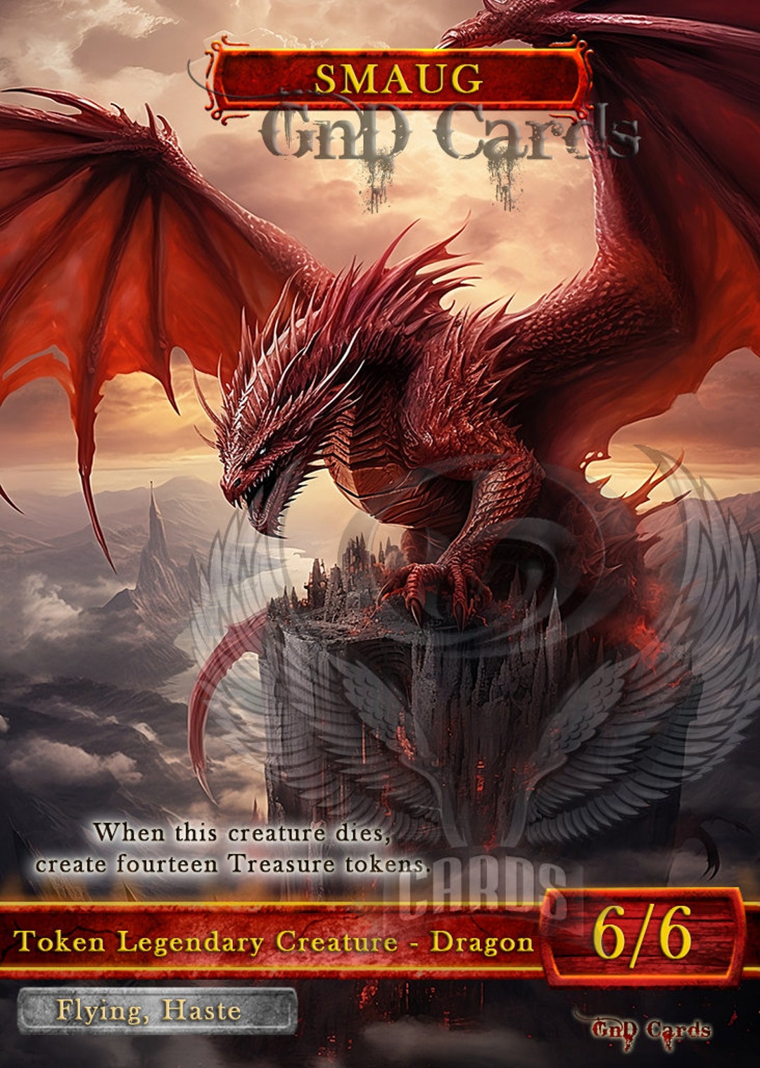 1x Smaug Token Custom Altered Gnd Cards - Etsy