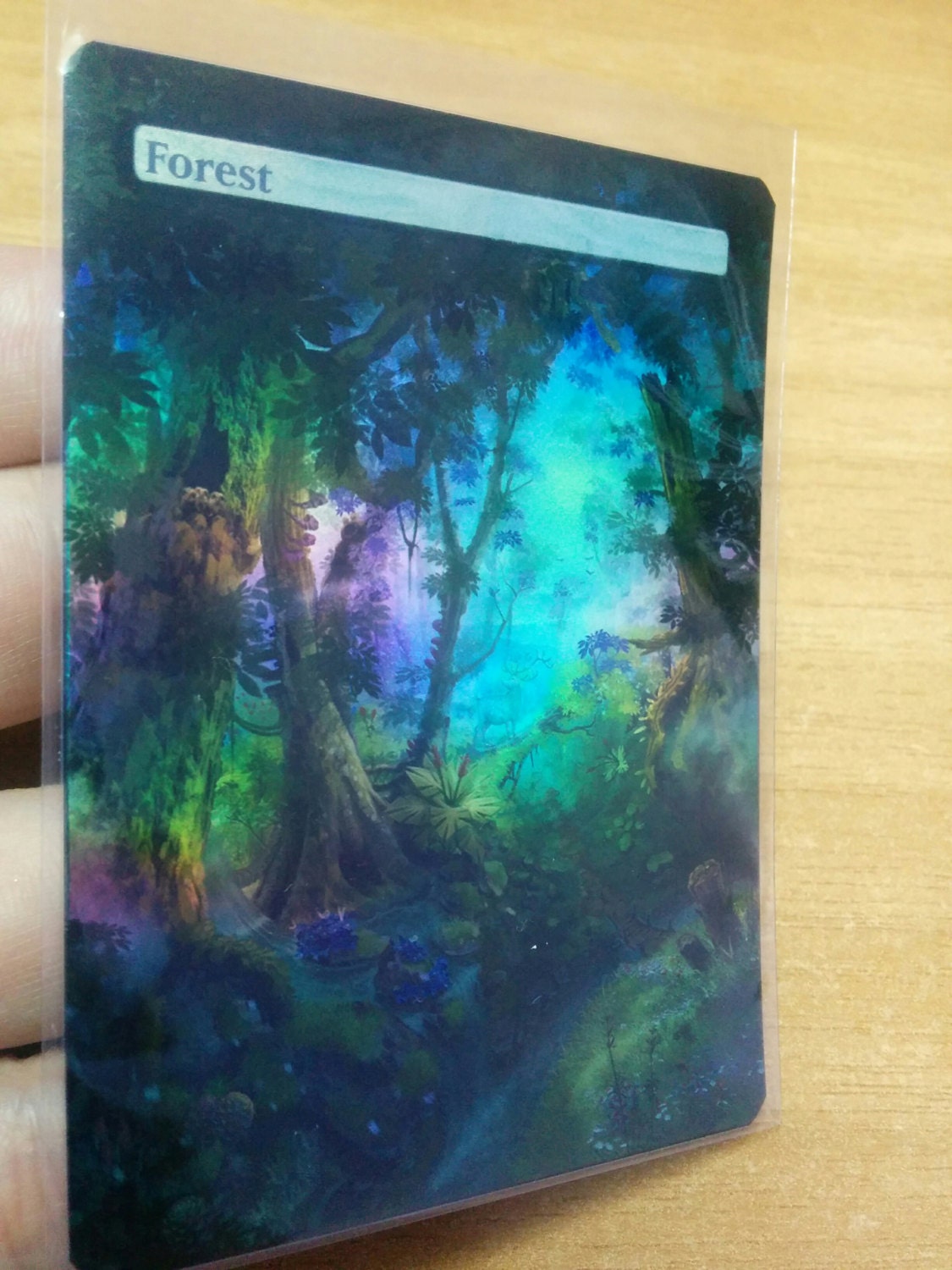 1x Forest 19 FOIL Borderless Full Art Custom Basic Land MTG - Etsy