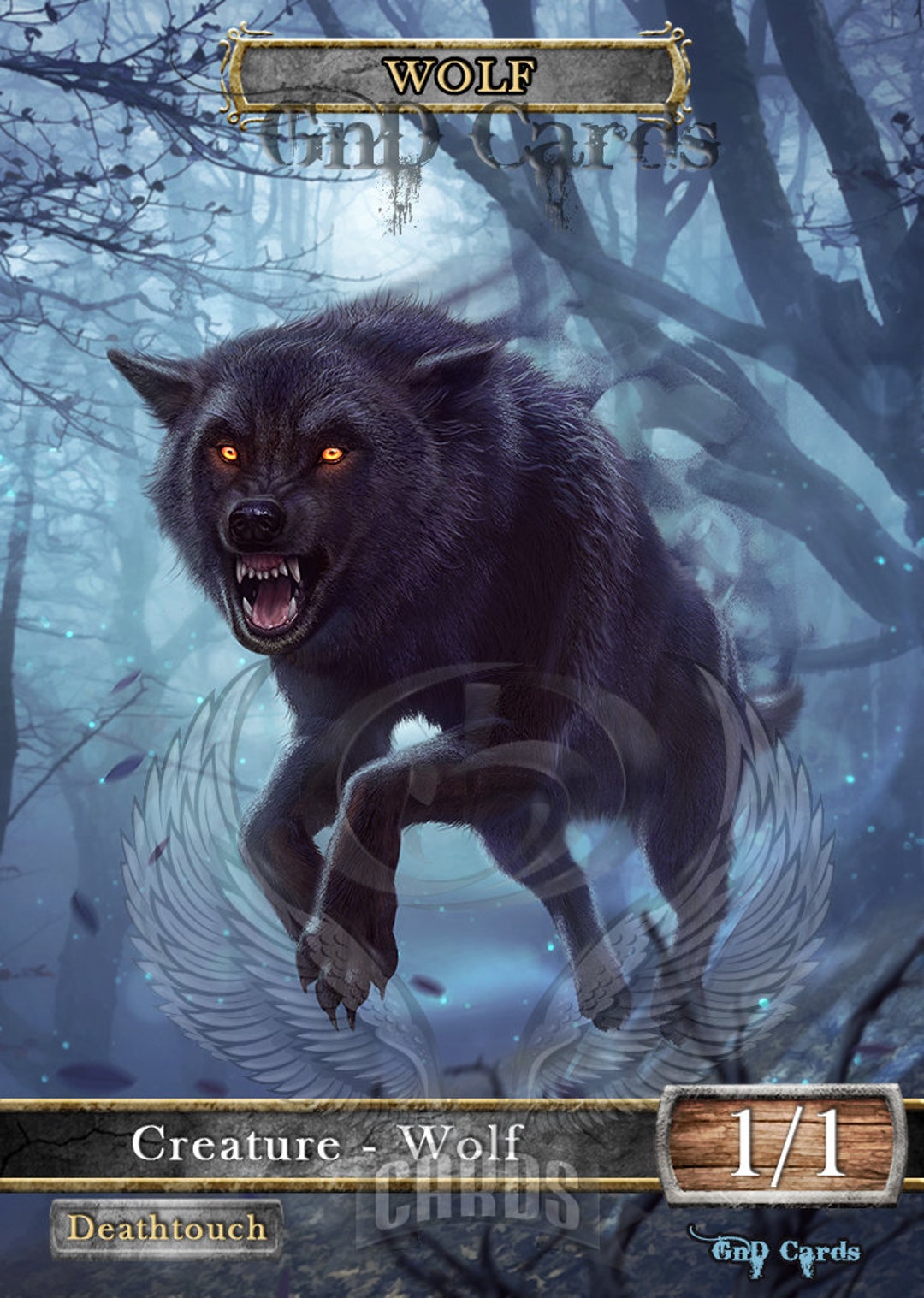 Wolf #6 Deathtouch TCG Token Custom Altered - Etsy