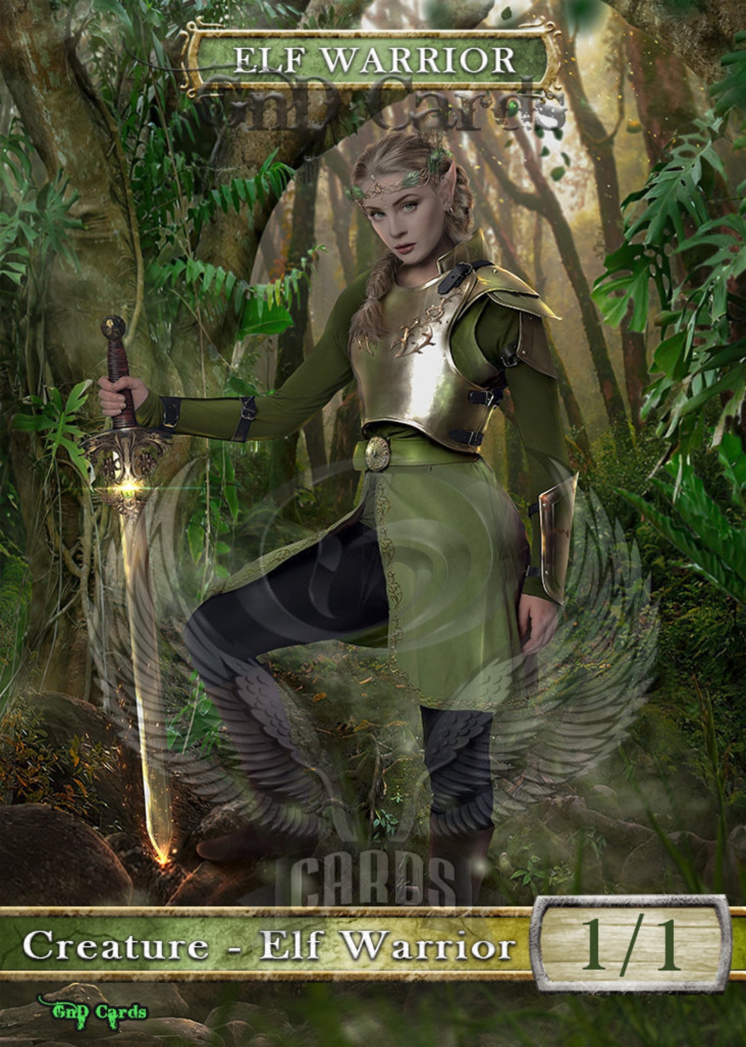 Elf Warrior #15 TCG Token Custom Altered - Etsy