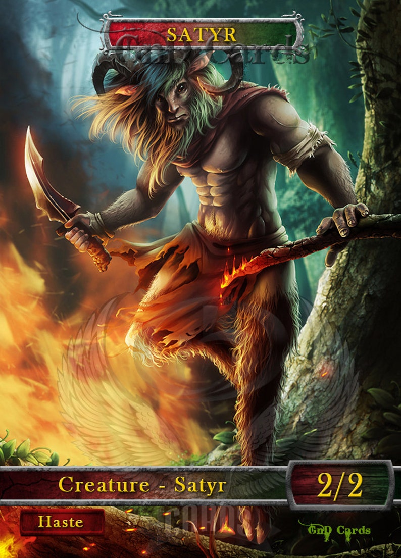 3x Satyr 1 Custom Altered Tokens | Etsy
