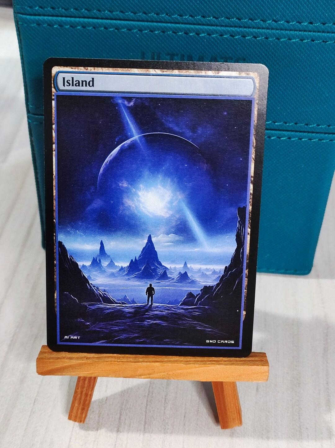 1x Galaxy Island 1 AI ART Custom Altered Basic Land MTG - Etsy
