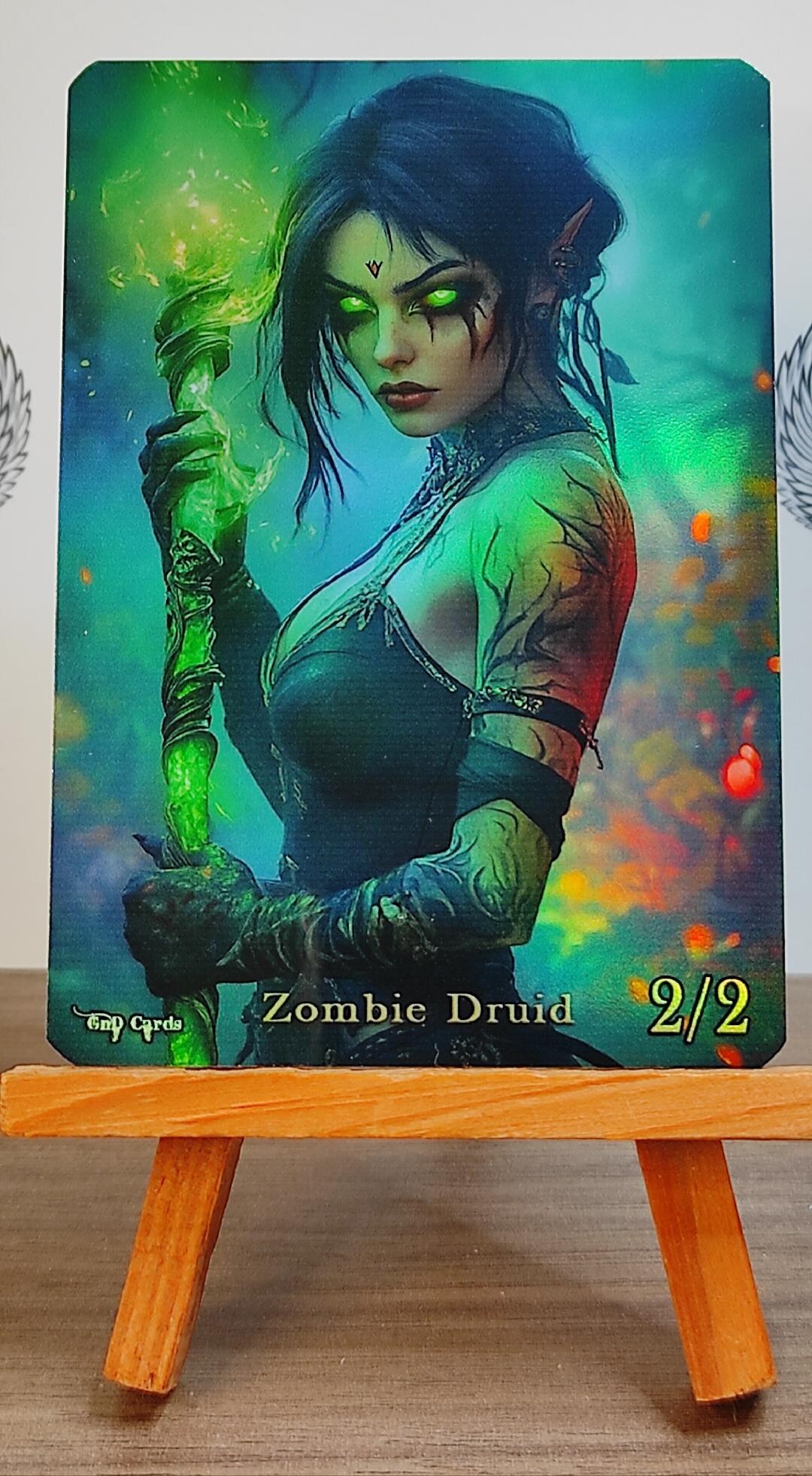 1x Zombie Druid #1 *FOIL LAMINATED* Custom Altered Token - Etsy