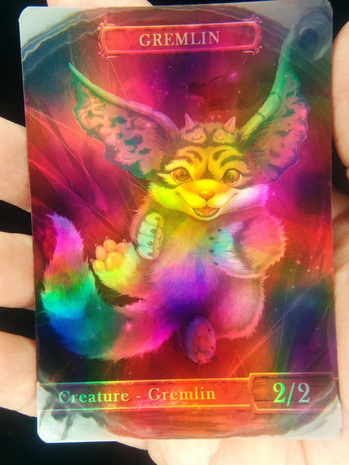1x Gremlin 2 FOIL LAMINATED Custom Altered Token | Etsy
