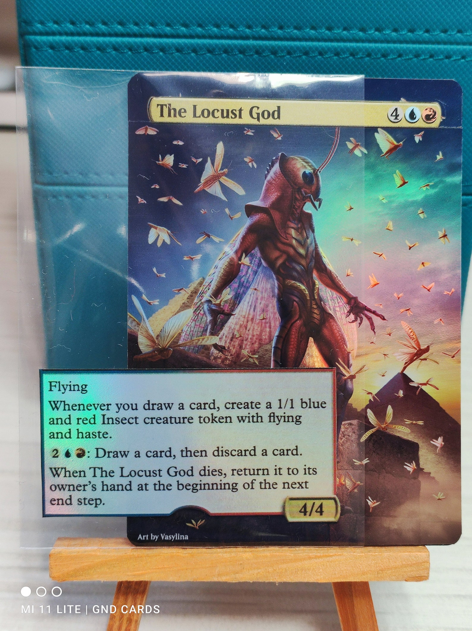 1x Foil Altered Art the Locust God non-foil Into Foil MTG | Etsy