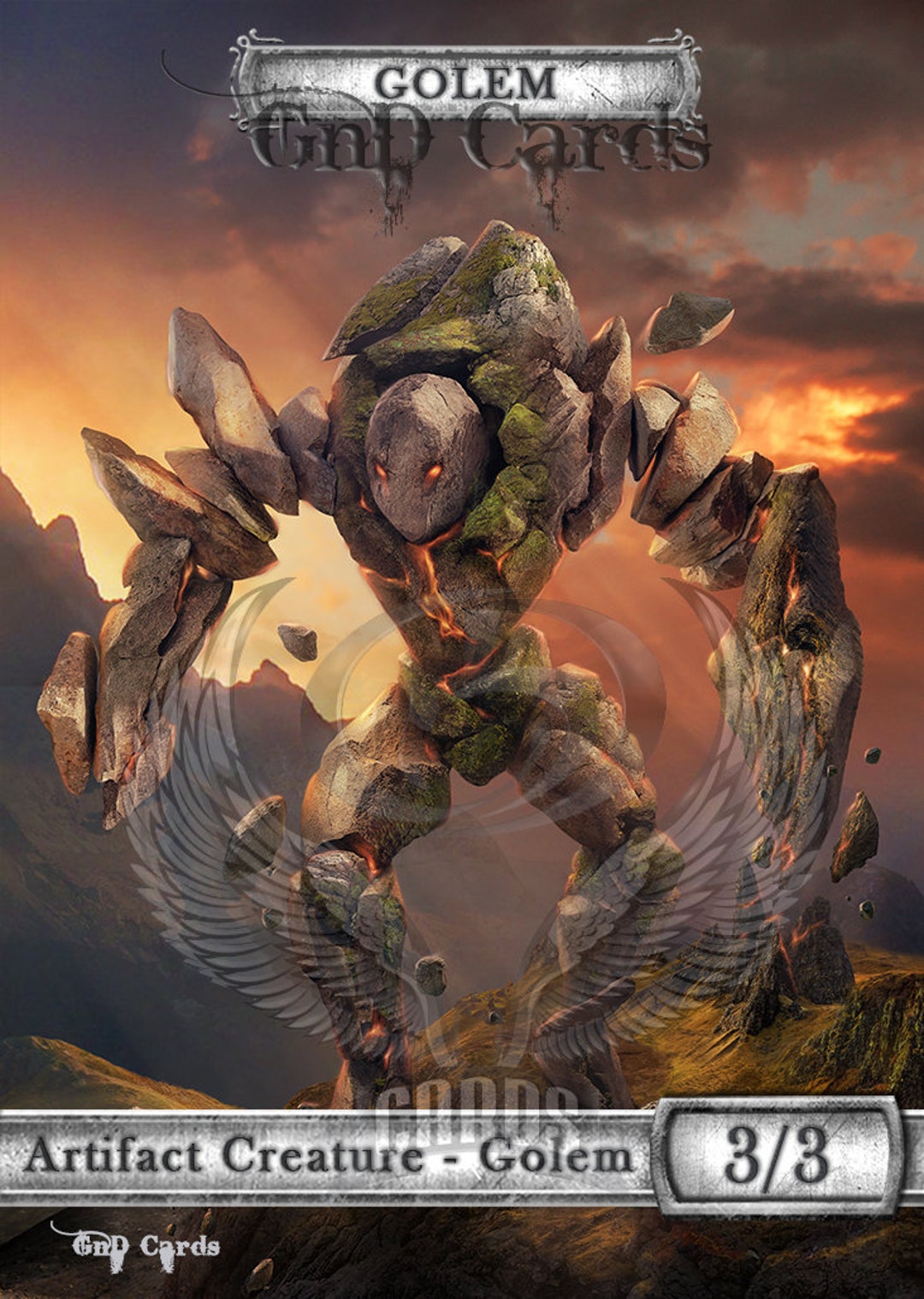 Golem #1 TCG Token Custom Altered - Etsy