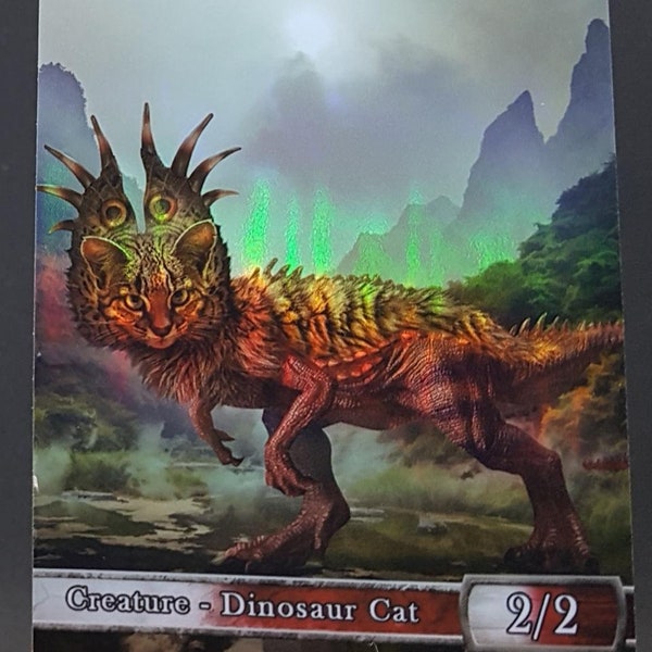 Mtg Dinosaur Cat Token - Etsy