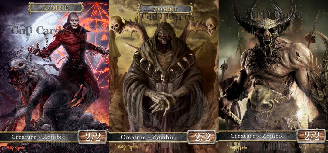 Zombie Pack #1 TCG Tokens Custom Altered - Etsy
