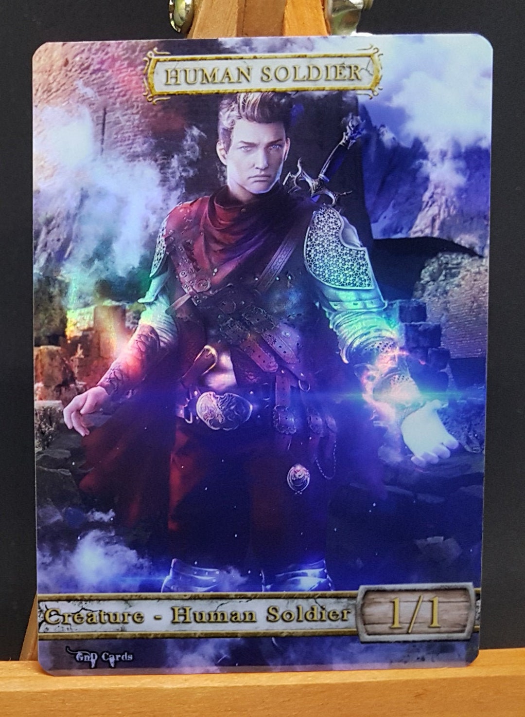 1x Human Soldier #5 *FOIL LAMINATED* Custom Altered Token - Etsy