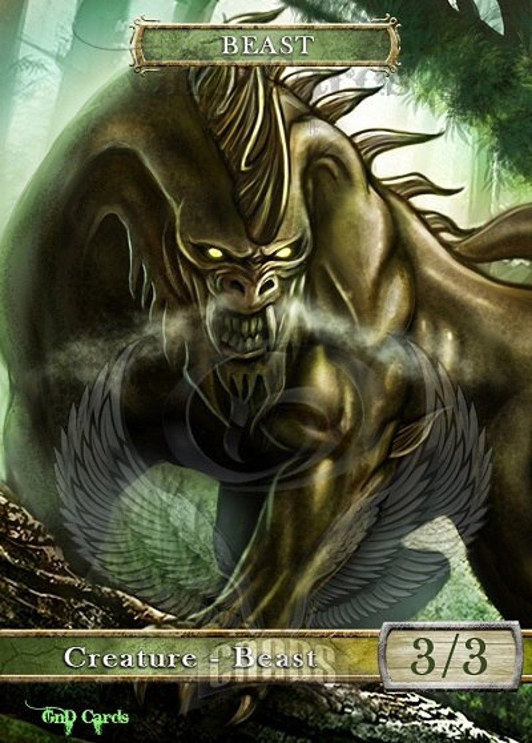 Beast #1 TCG Token Custom Altered - Etsy