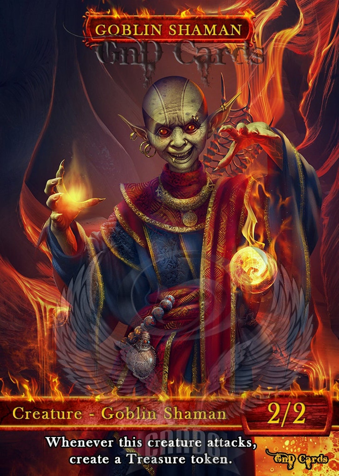 3x Goblin Shaman 2 Custom Altered Tokens Gnd Cards - Etsy