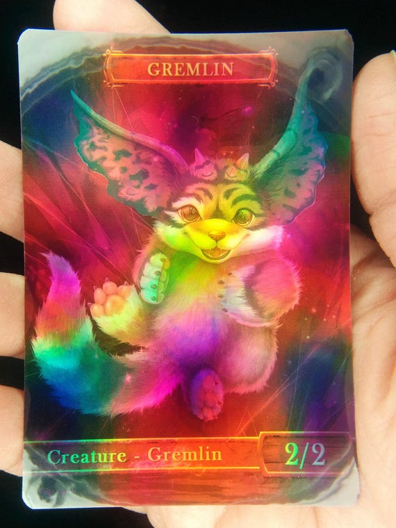 1x Gremlin 2 FOIL LAMINATED Custom Altered Token - Etsy UK