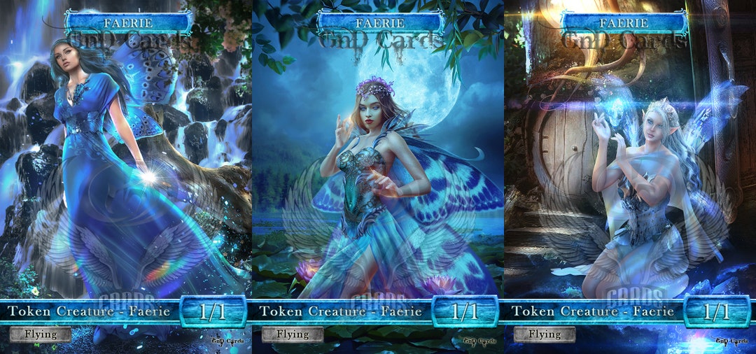 Blue Faeries Pack TCG Tokens Custom Altered - Etsy