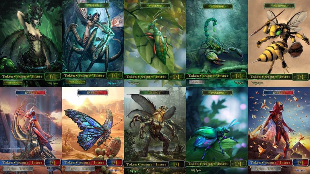 Insect Pack TCG Tokens Custom Altered - Etsy
