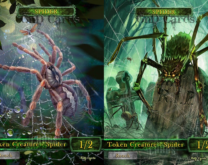 Mtg Spider 1/2 Token Alternative Art // Choose the Art! - for EDH ...