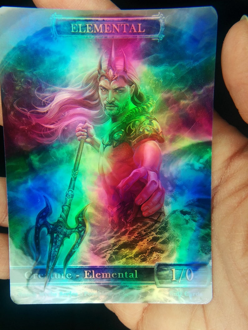 1x Blue Elemental 5 FOIL LAMINATED Custom Altered Token - Etsy