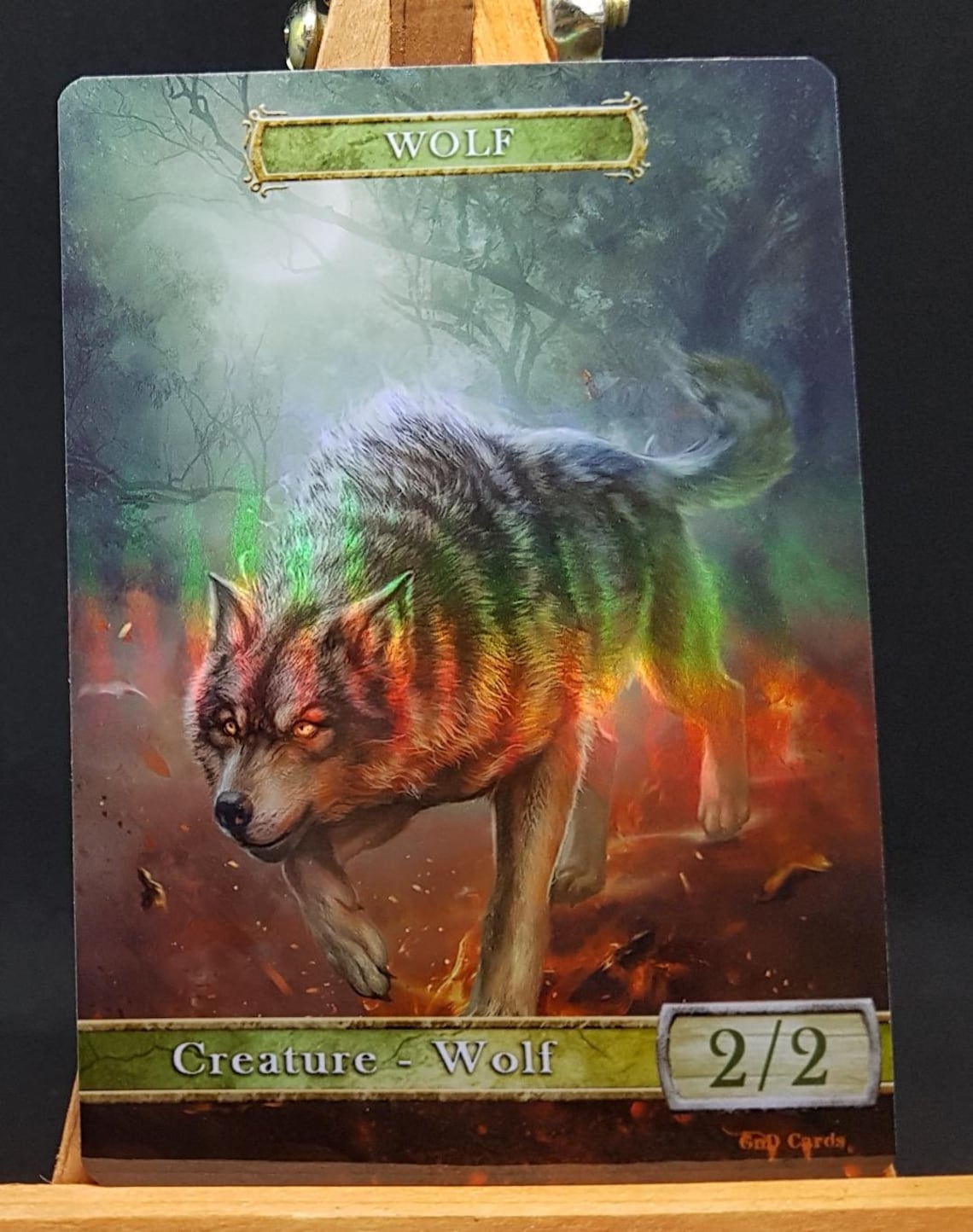 1x Wolf 5 FOIL LAMINATED Custom Altered Token | Etsy