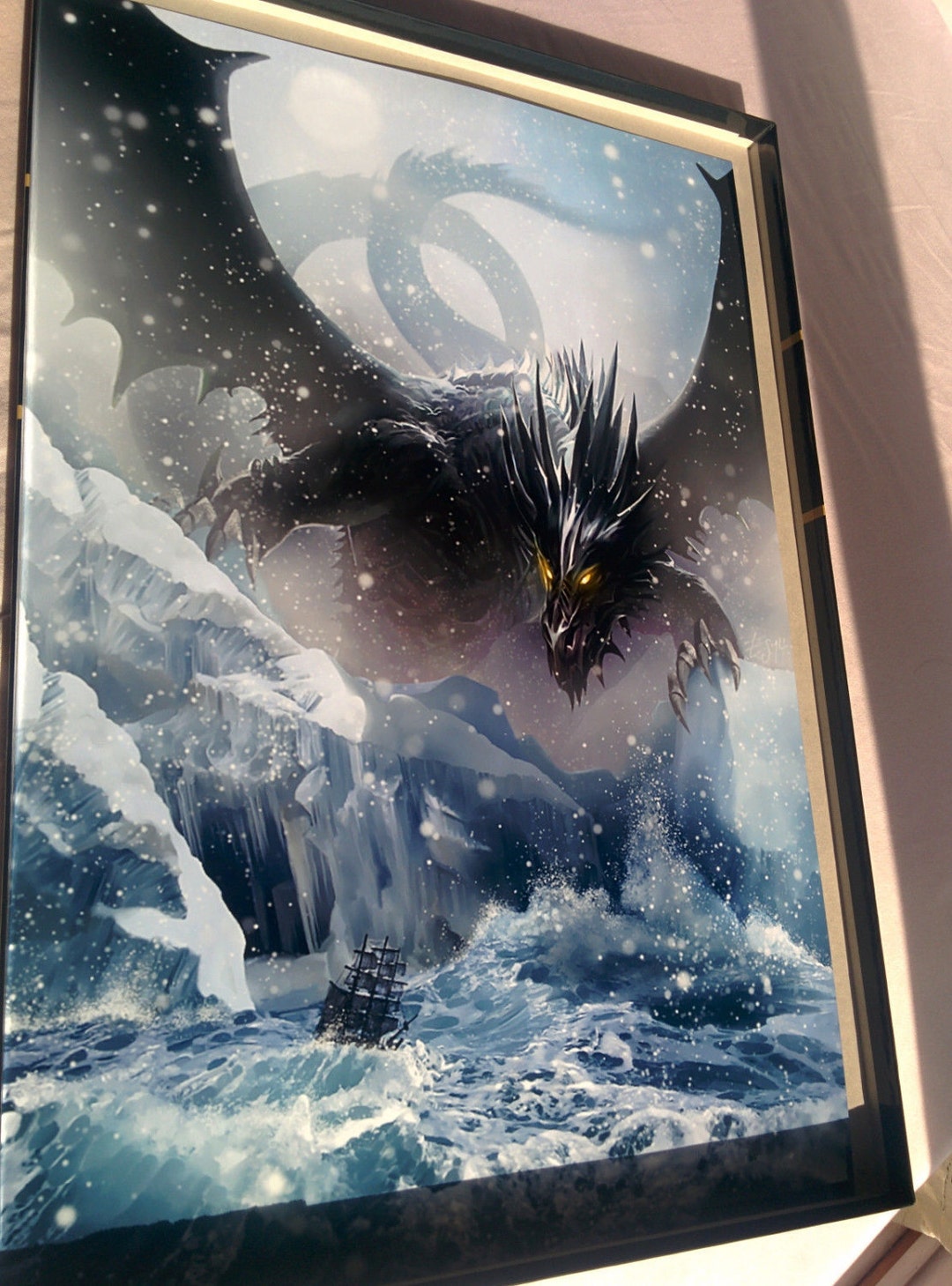 Art Print blue Dragon 13x19 Inches - Etsy