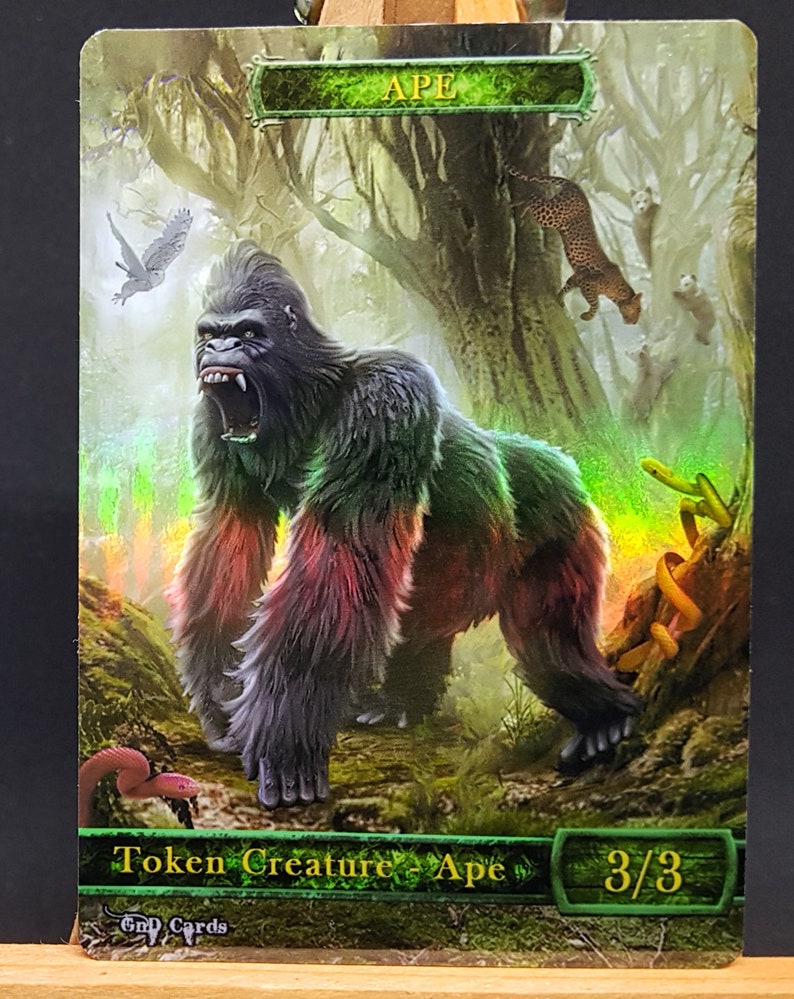 1x Ape FOIL LAMINATED Custom Altered Token | Etsy