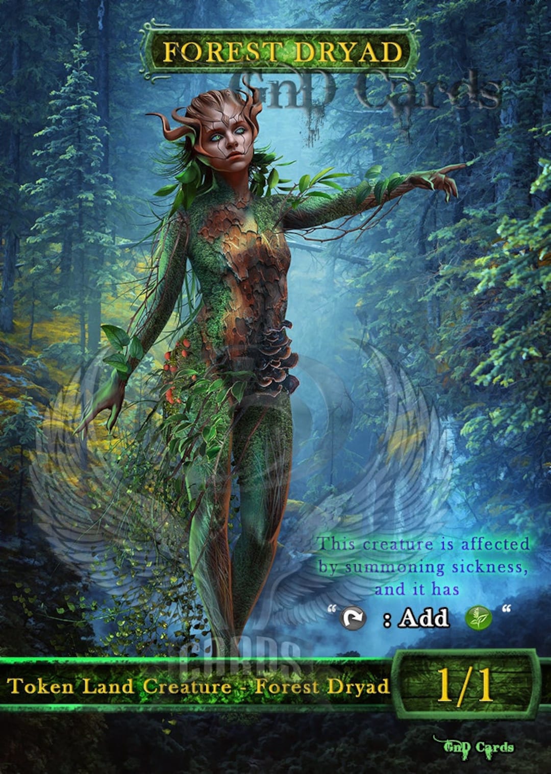 Forest Dryad #1 TCG Token Custom Altered - Etsy
