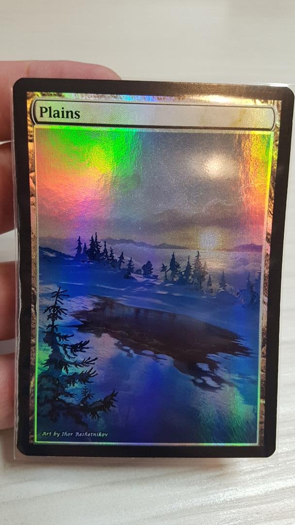 1x Plains FOIL Extended Textless Full Art Custom Altered Basic Land MTG ...